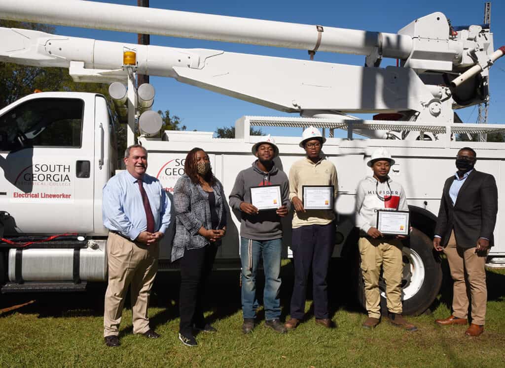 Three South Georgia Technical College students receive Georgia Power Electrical Lineworker ...