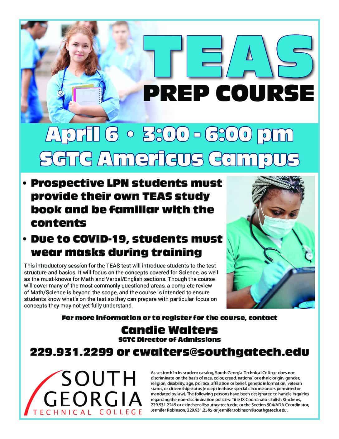 SGTC to offer free TEAS Prep Course for practical nursing students - SGTC