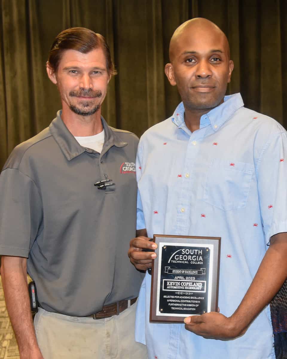 Kevin Copeland Earns SGTC Student of Excellence Honor - SGTC