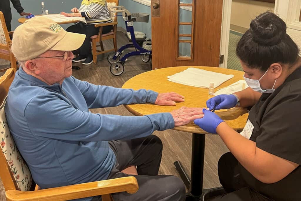 SGTC Nail Tech Students Provide Services to Magnolia Manor Residents - SGTC