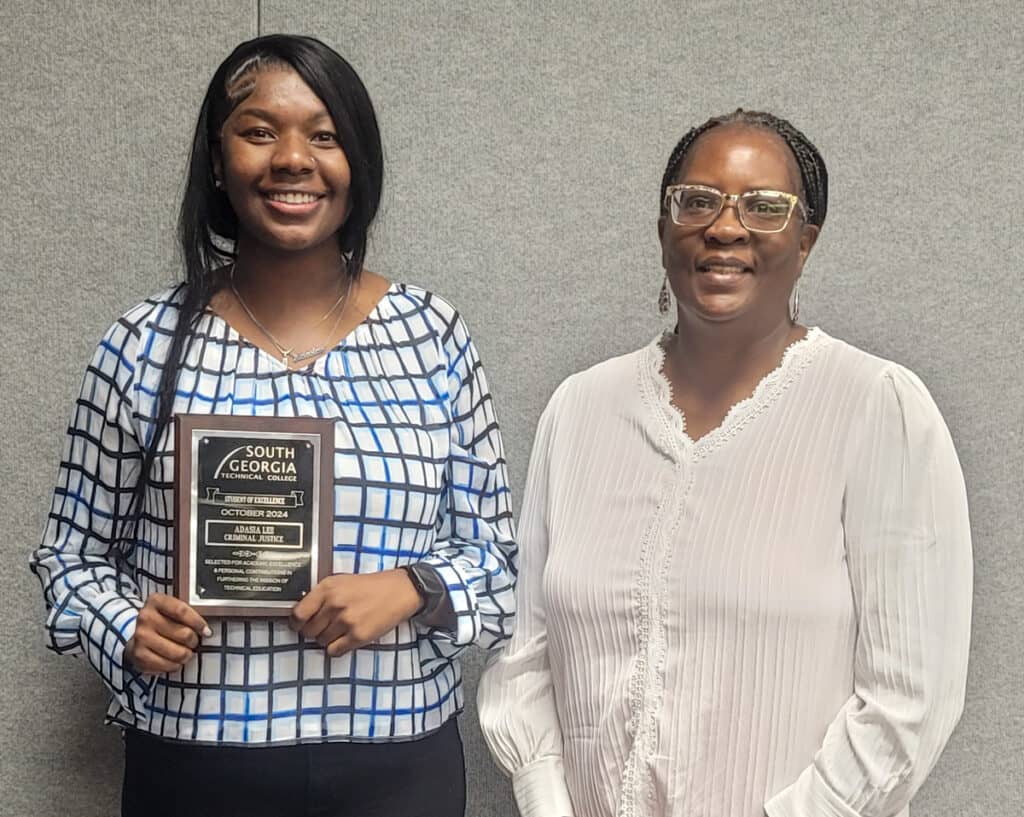 Adasia Lee Earns SGTC Crisp County Center Student of Excellence Honor - SGTC