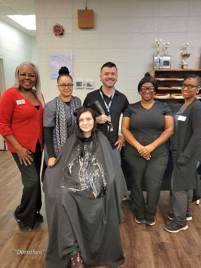Mack Myers speaks to SGTC Cosmetology students - SGTC
