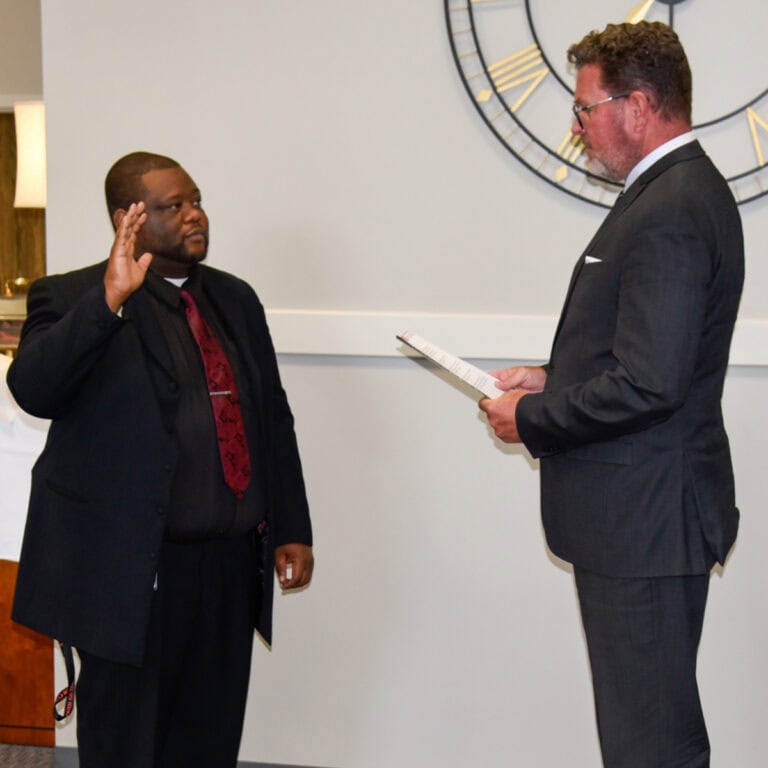 Calvin Hodge Jr. Sworn in as SGTC’s New Campus Police Chief - SGTC