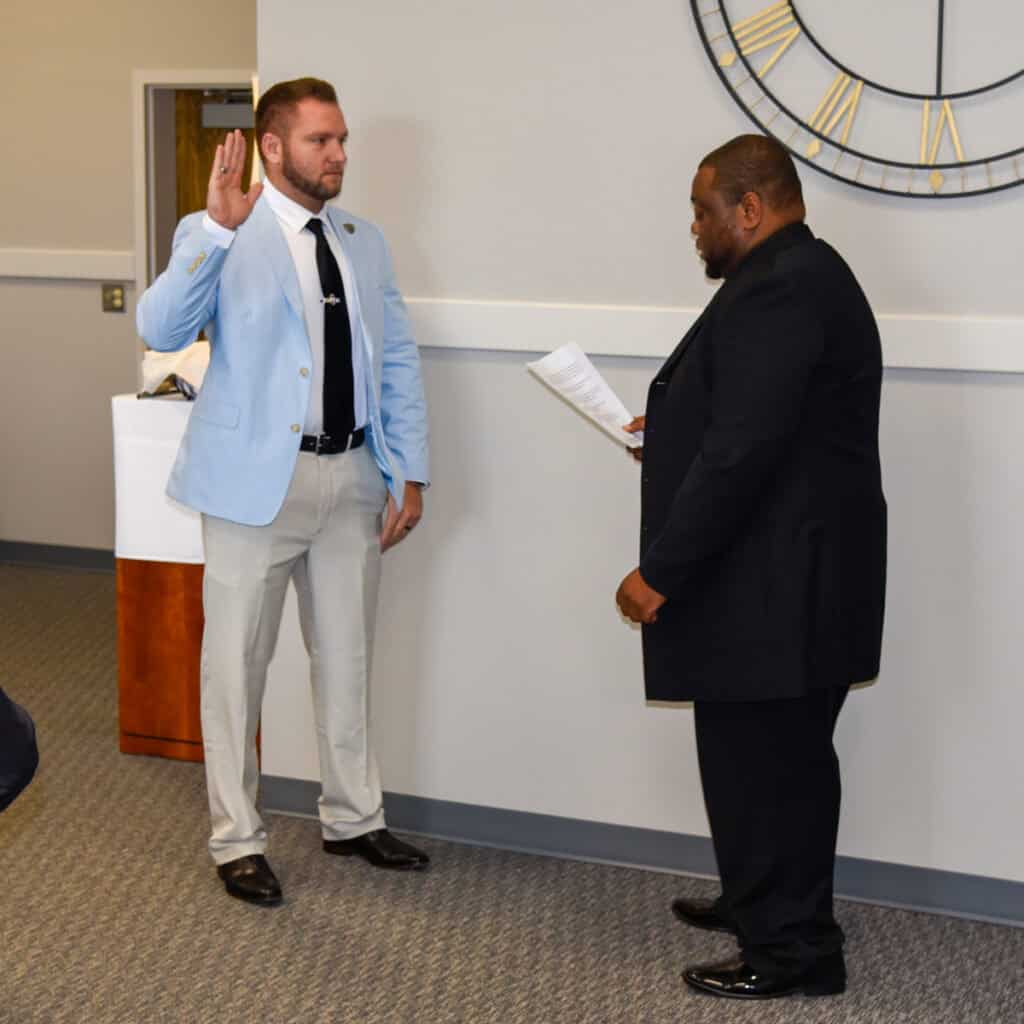 Joshua Blake Sworn in as New SGTC Basic Law Enforcement Instructor - SGTC